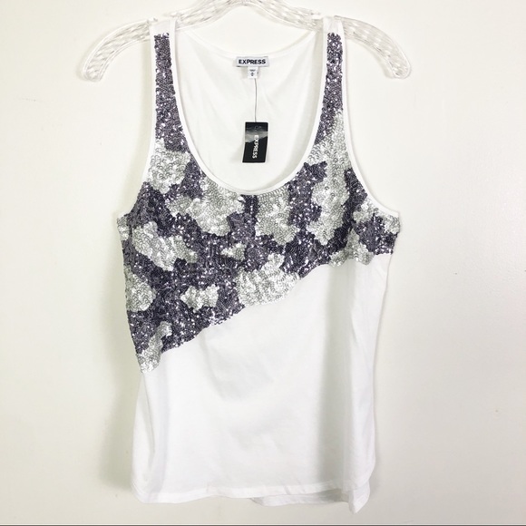 Express | Tops | New Express Sequin Tank Top | Poshmark